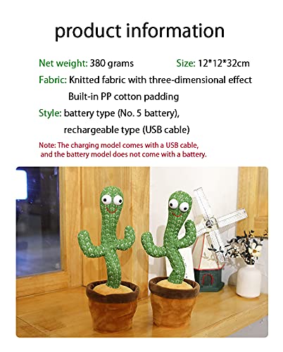 Luminous Cactus Plush Singing Dancing Mocking Toy – Direct On Sale