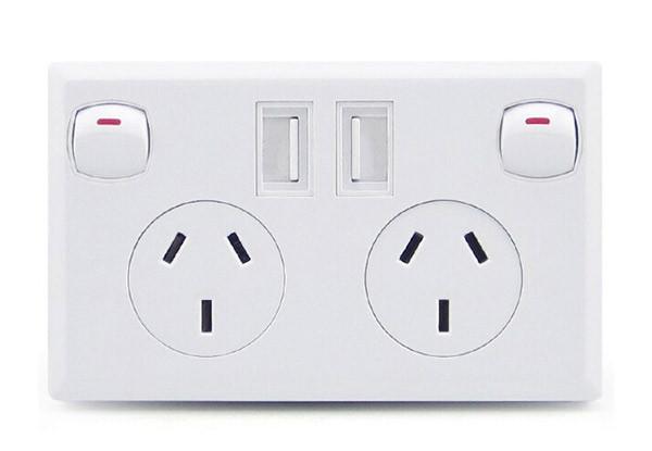 Double Powerpoint with Dual USB Outlets – Direct On Sale