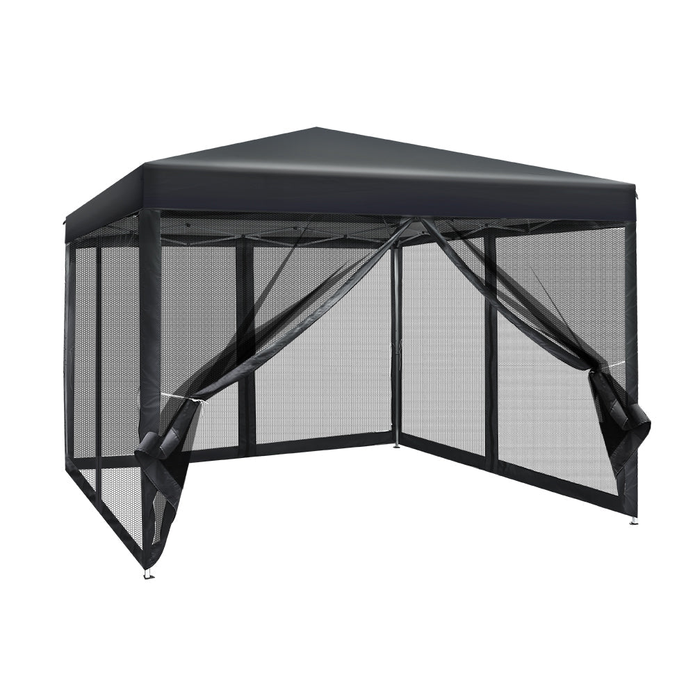 Gazebo Pop Up Marquee 3x3 with Mesh Walls - Outdoor Event – Direct On Sale
